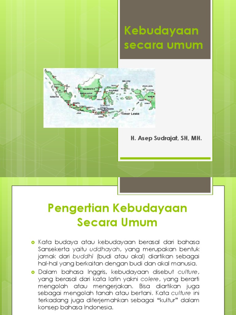 Pengertian dan Ruang Lingkup Kebudayaan | PDF