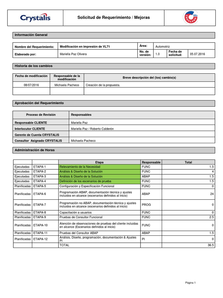 Mejora en impresión VL71 SAP | PDF | Informática | Ingeniería de software