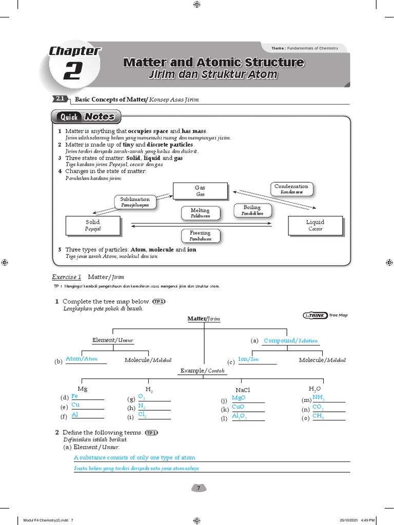 Matter and Atomic Structure: Jirim Dan Struktur Atom | PDF | Matter ...