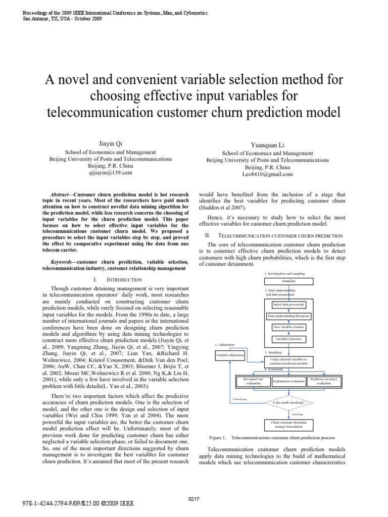 A Novel and Convenient Variable Selection Method For Choosing Effective Input Variables For ...