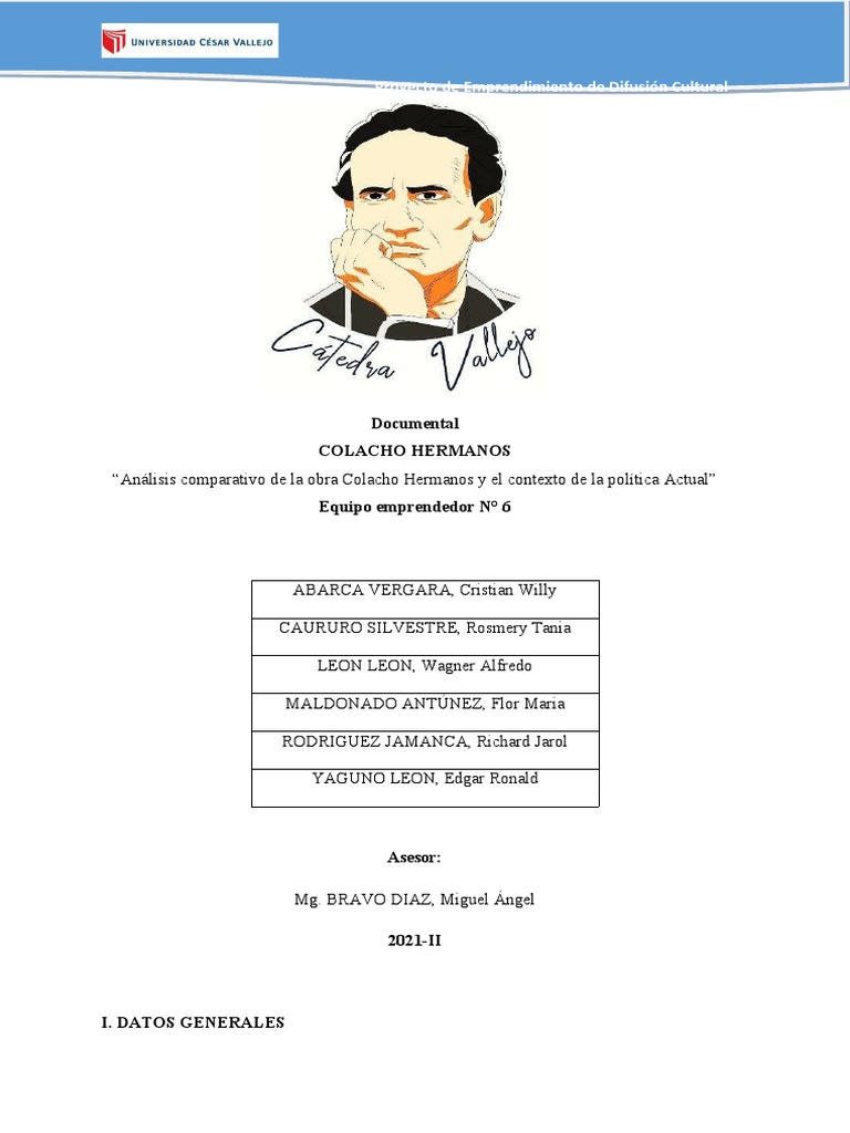 PE - Colacho Hermanos - EQUIPO # 6 | PDF | Iniciativa empresarial ...