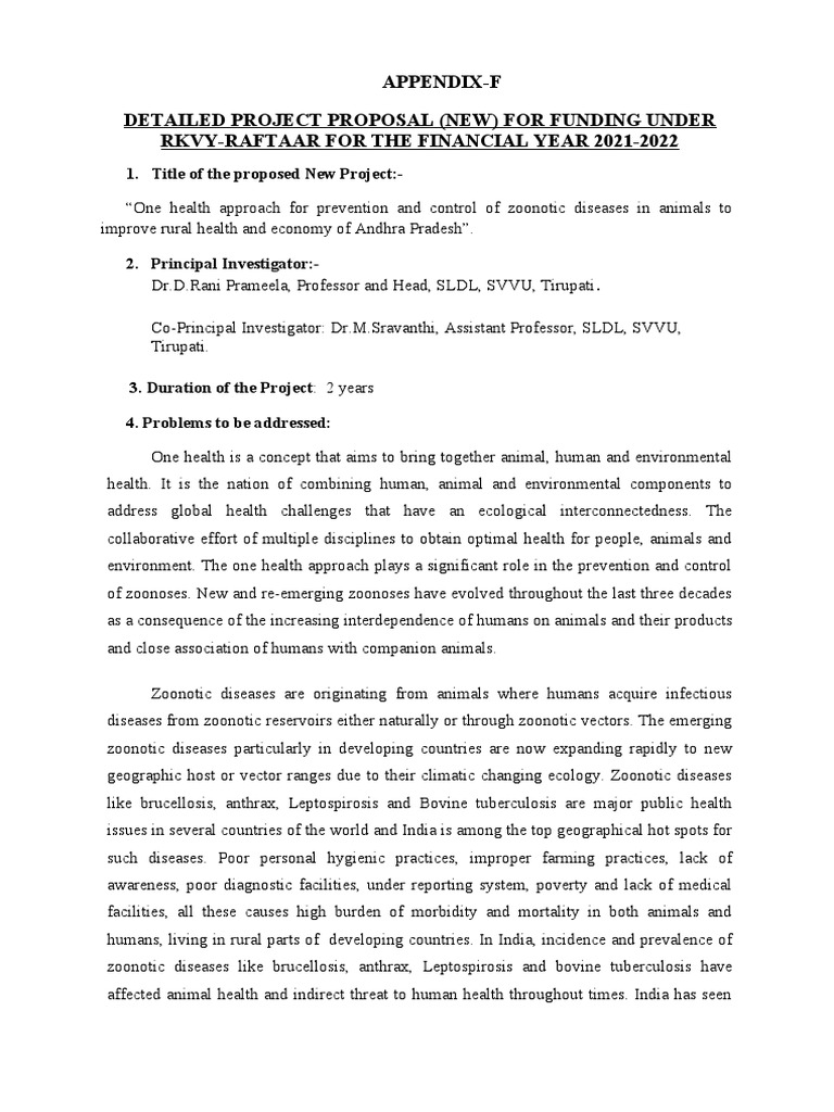 FINAL PROJECT PROPOSAL -2021-22 (2) | PDF | Veterinary Medicine | Livestock