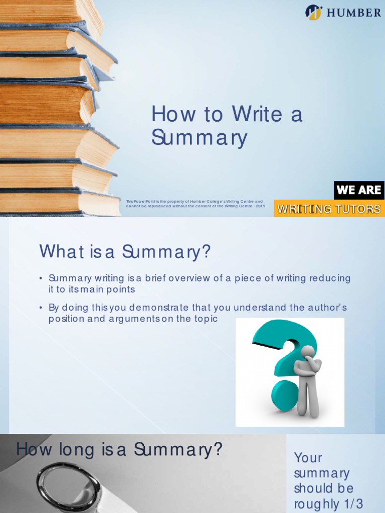 How to Write a Summary | PDF | Sentence (Linguistics) | Syntax