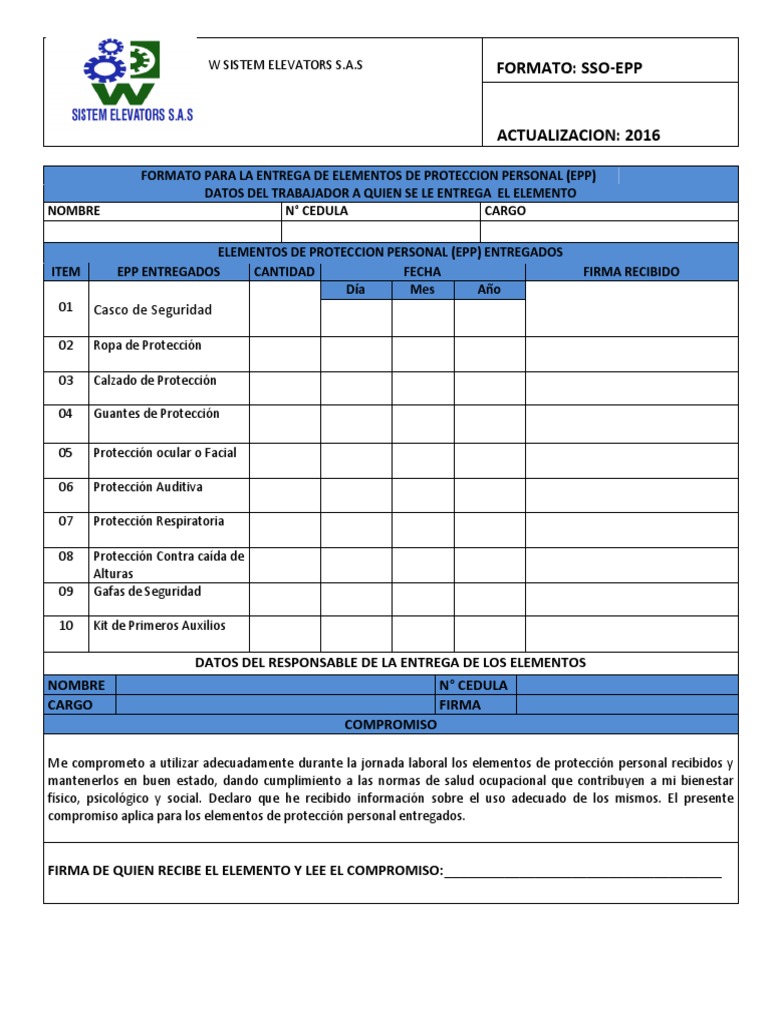 Formato de Dotacion | PDF