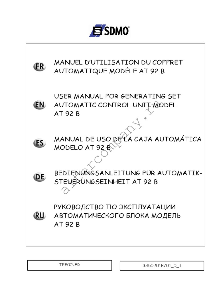 At92b Sdmo Rus | PDF