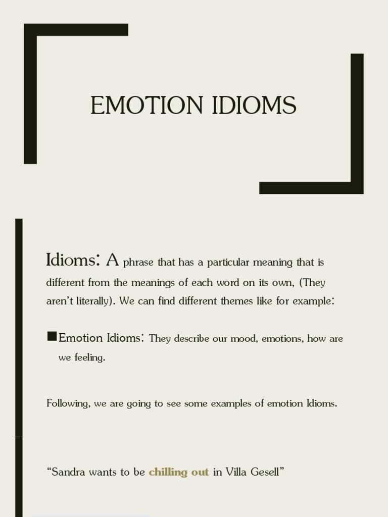 Emotion Idioms | PDF | Emotions
