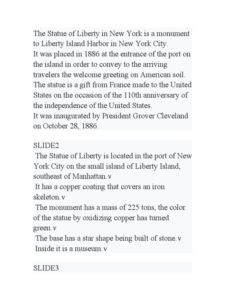 Statue of Liberty | PDF | Art | History
