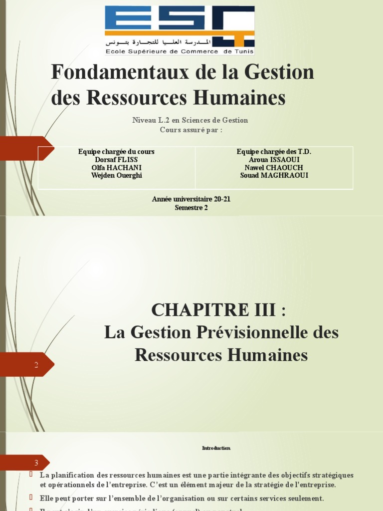 Chapitre 3 | Télécharger gratuitement PDF | Gestion des ressources humaines | Business