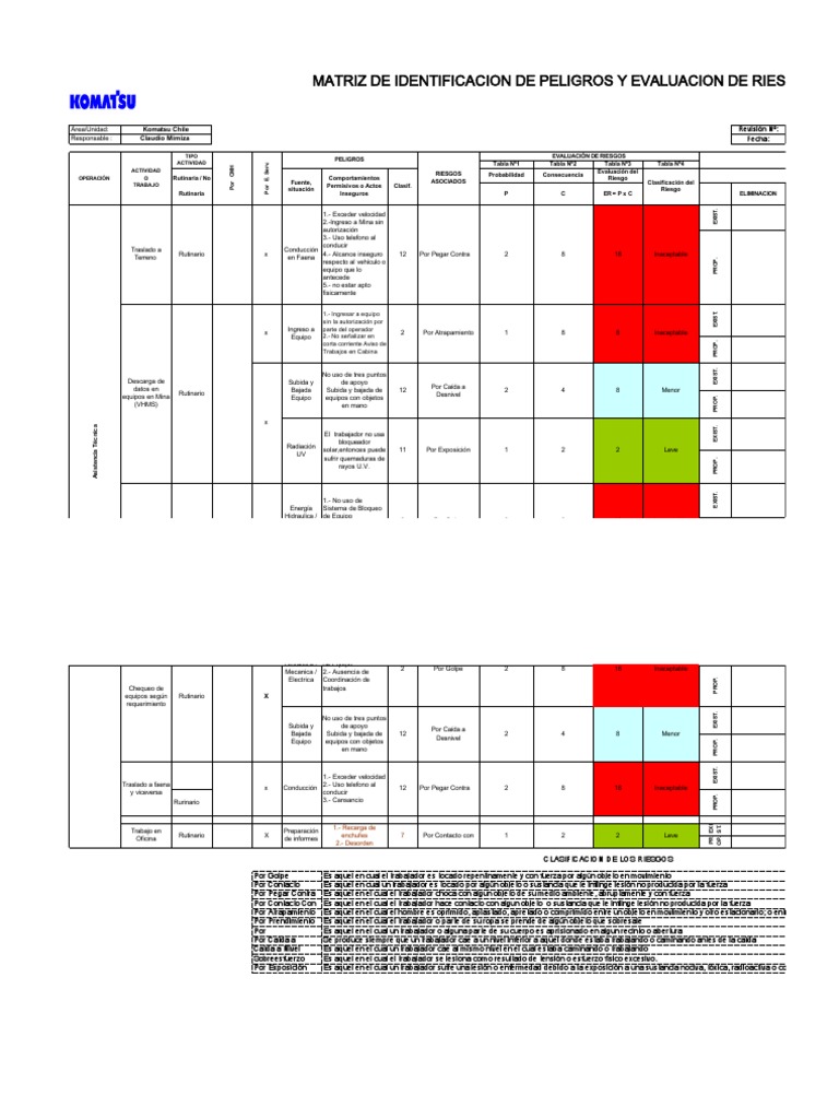 Formato Miper 2013 KCH | PDF