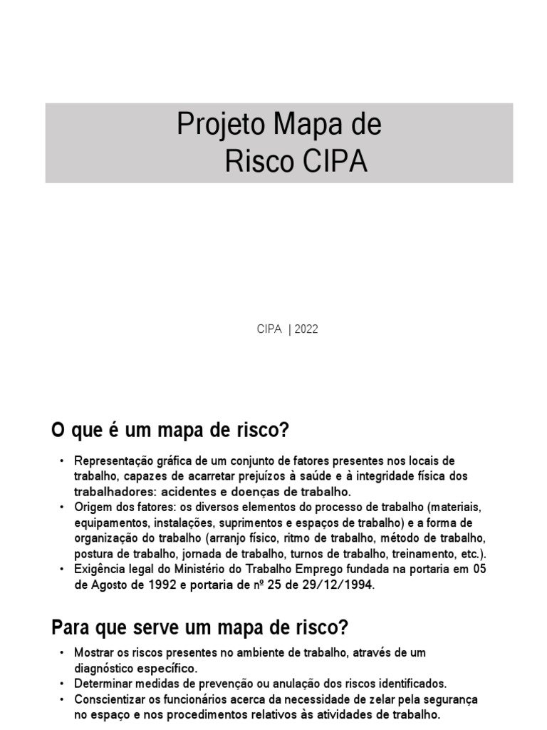 Mapa de Risco CIPA | PDF | Física