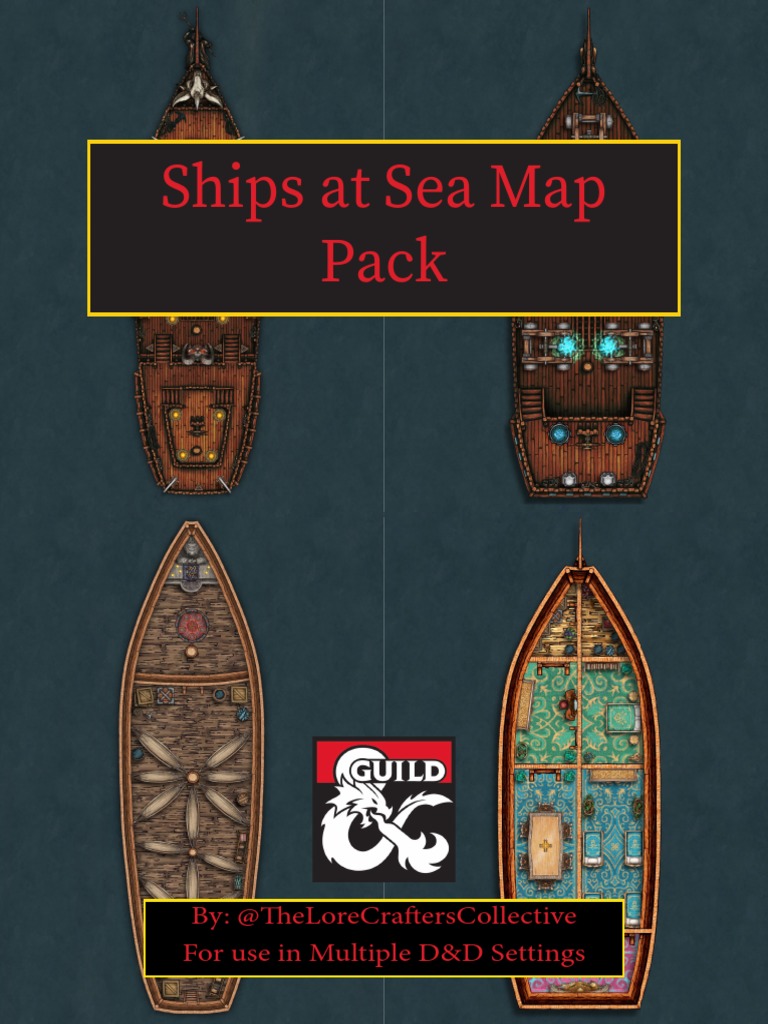 Ships at Sea Map Pack: By: @thelorecrafterscollective For Use in ...