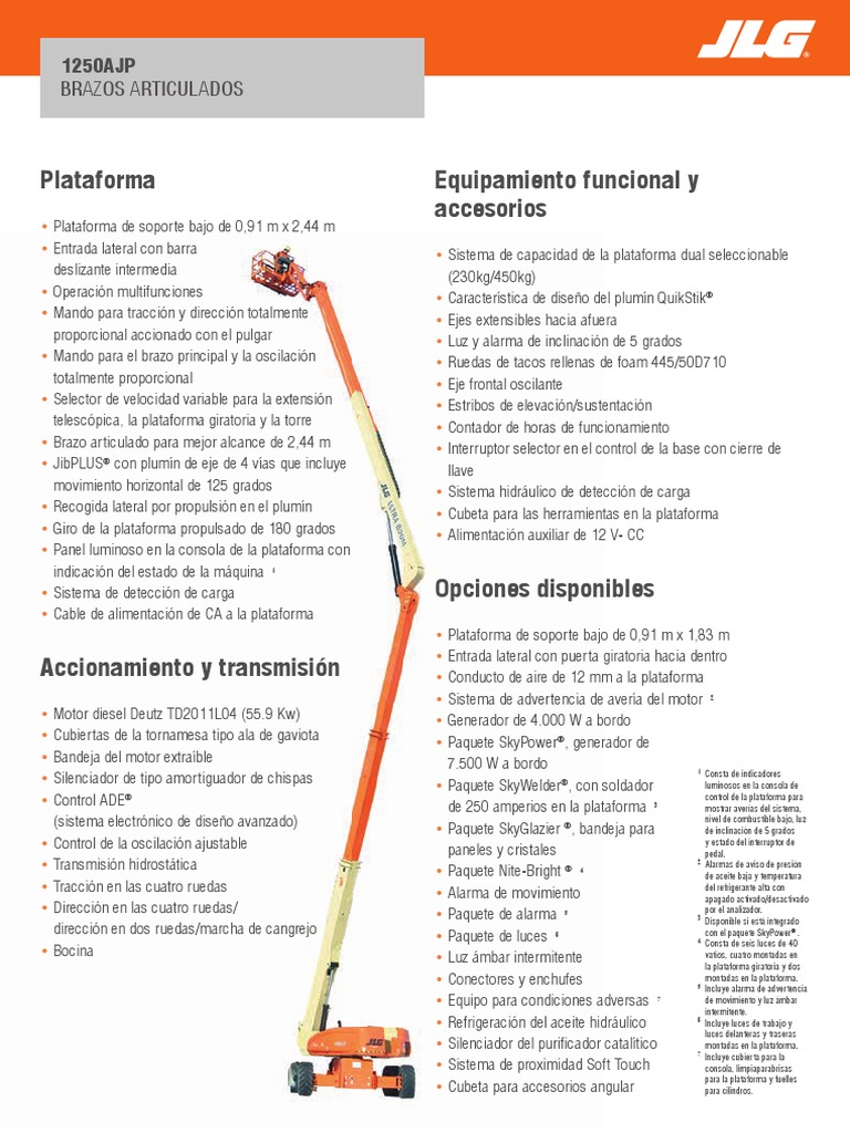 Manlift 1250AJP | PDF | Eje | Ingeniería mecánica