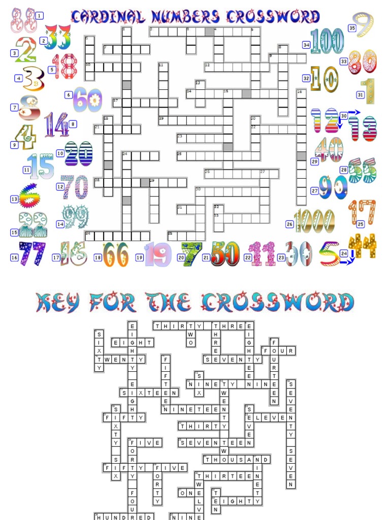 Crucigrama Numeros en Ingles | PDF