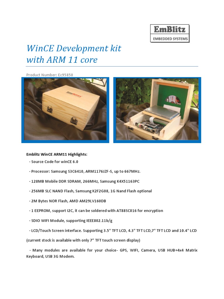 WinCE Development Kit With Arm11 | PDF | Booting | Secure Digital