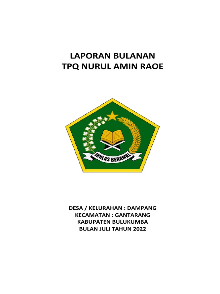 Format Laporan Bulanan TPQ | PDF