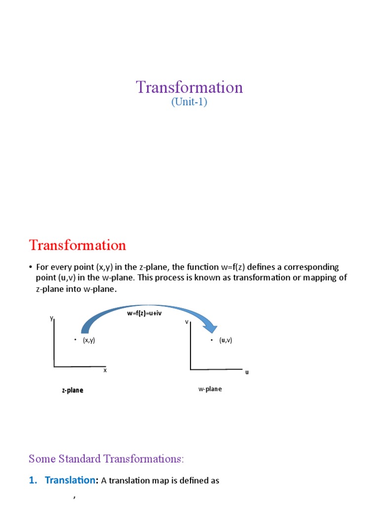 Transformations: Translations, Magnifications, Rotations, Inversions, and Reflections | PDF ...