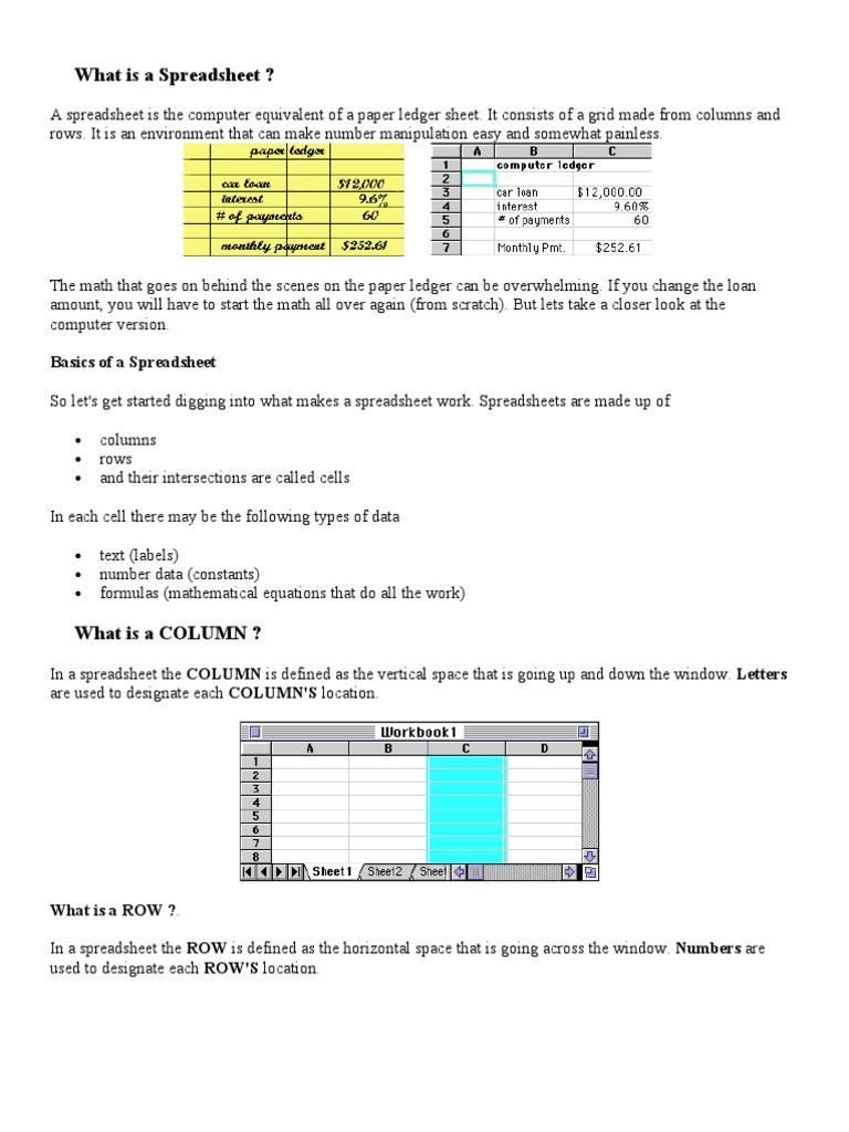 What Is A Spreadsheet | PDF | Spreadsheet | Chart
