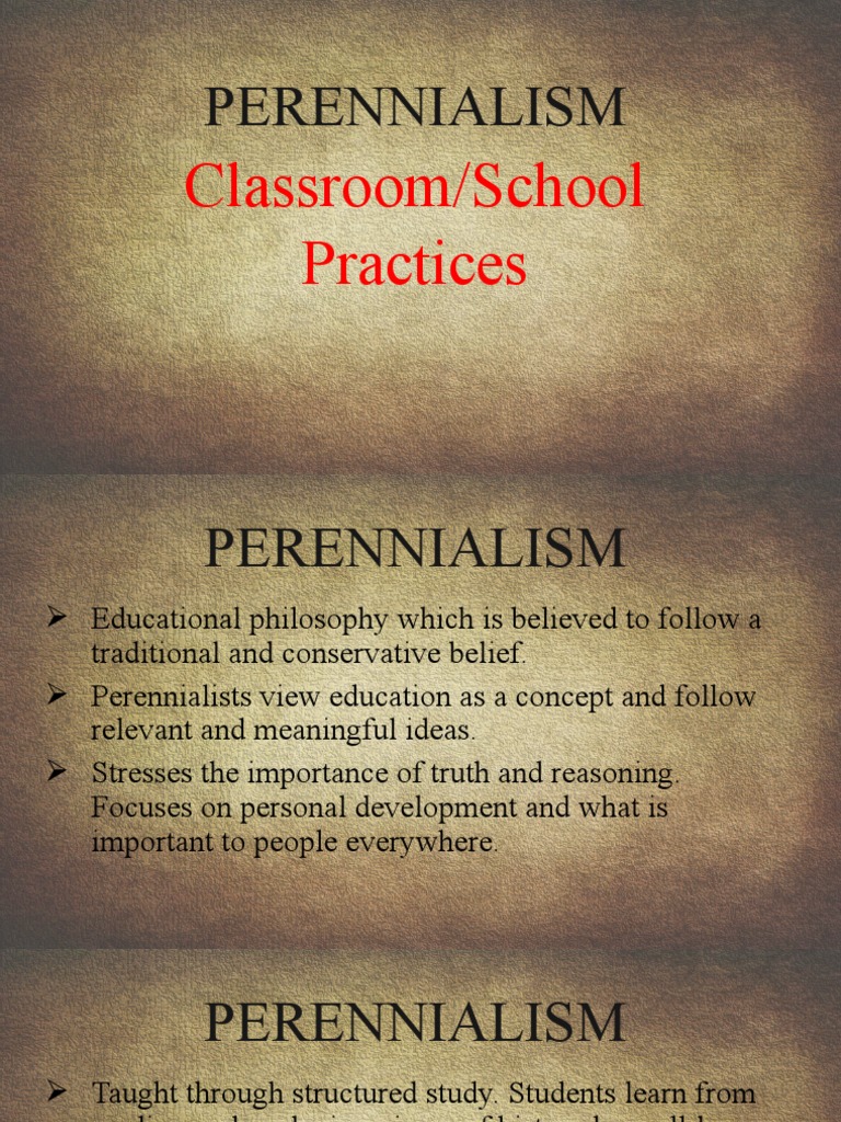 Perennialism in Education Explained | PDF | Philosophy Of Education ...