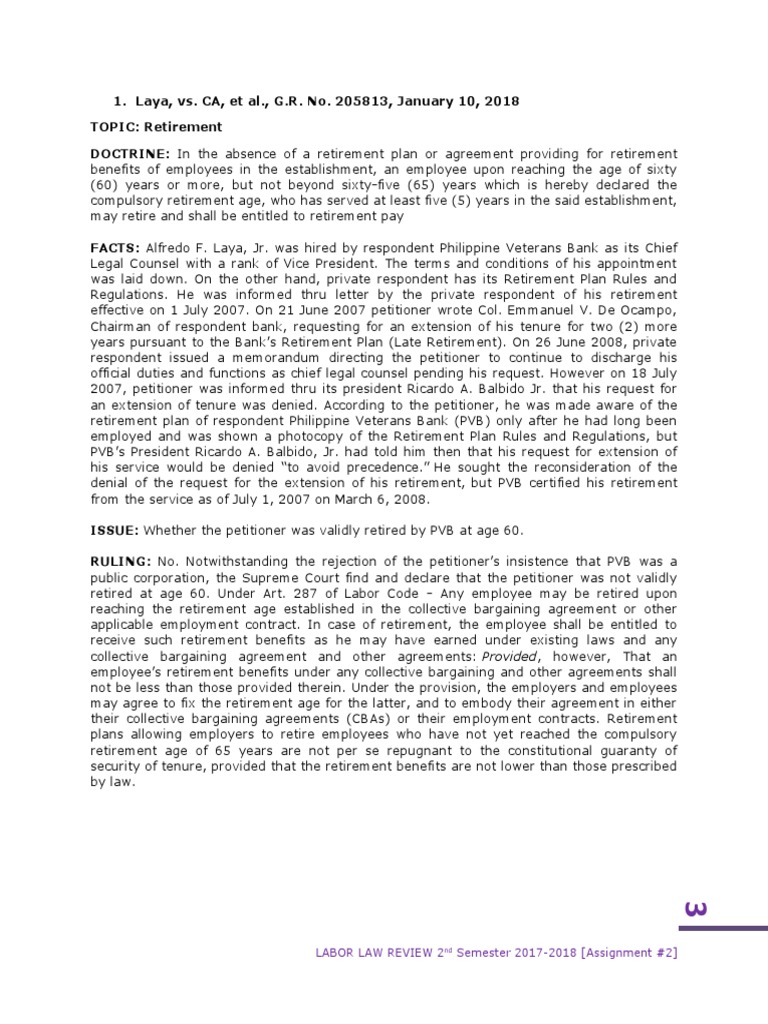 Labor Law Review #2 | PDF | Employment | United States Labor Law