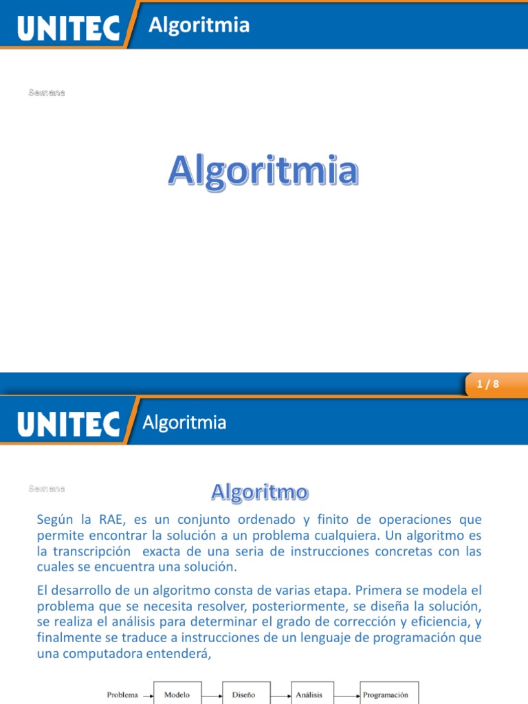 Semana 3. Algoritmia | PDF | Algoritmos | Lenguaje de programación