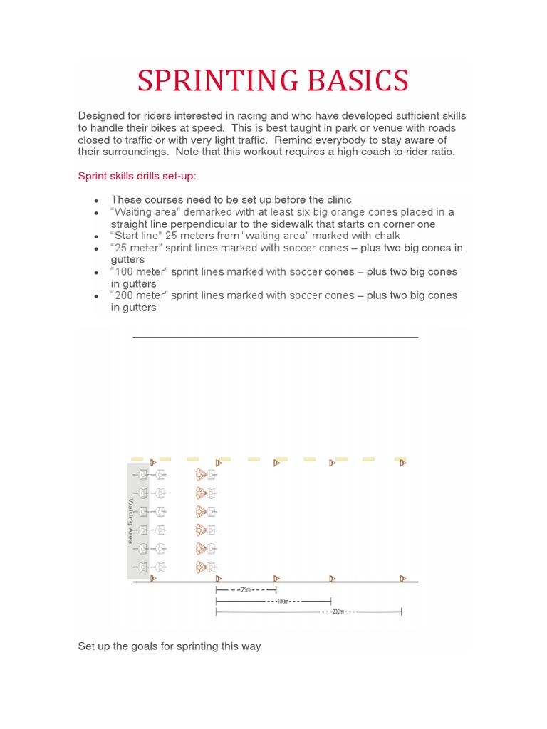 Sprinting Basics: Sprint Skills Drills Set-Up | PDF | Men's Road ...
