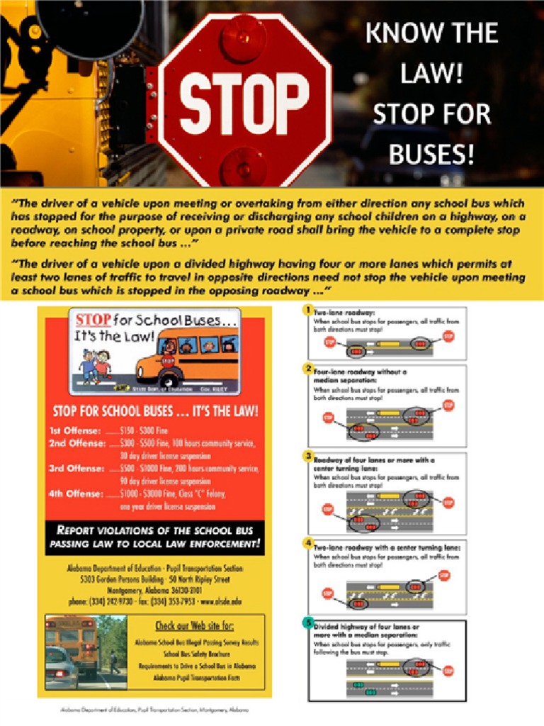 Alabama School Bus Laws | PDF