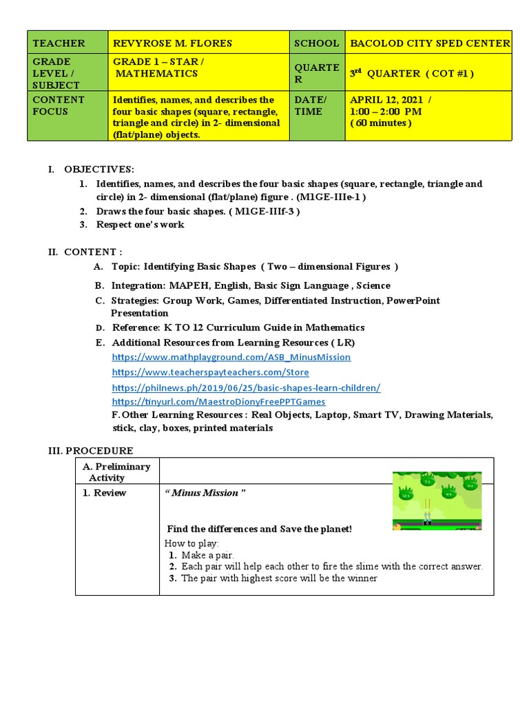 Co1 Basic Shapes | PDF | Shape | Color