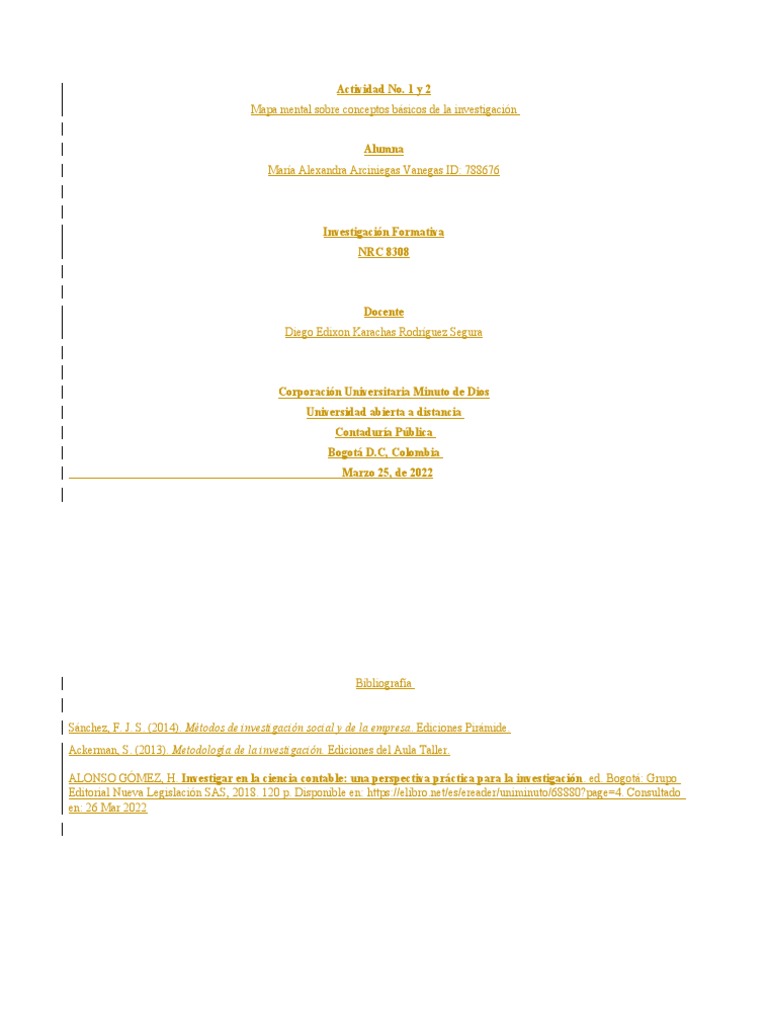Mapa Mental Actividad 2 Inv. Formativa | PDF | Método científico | Teoría