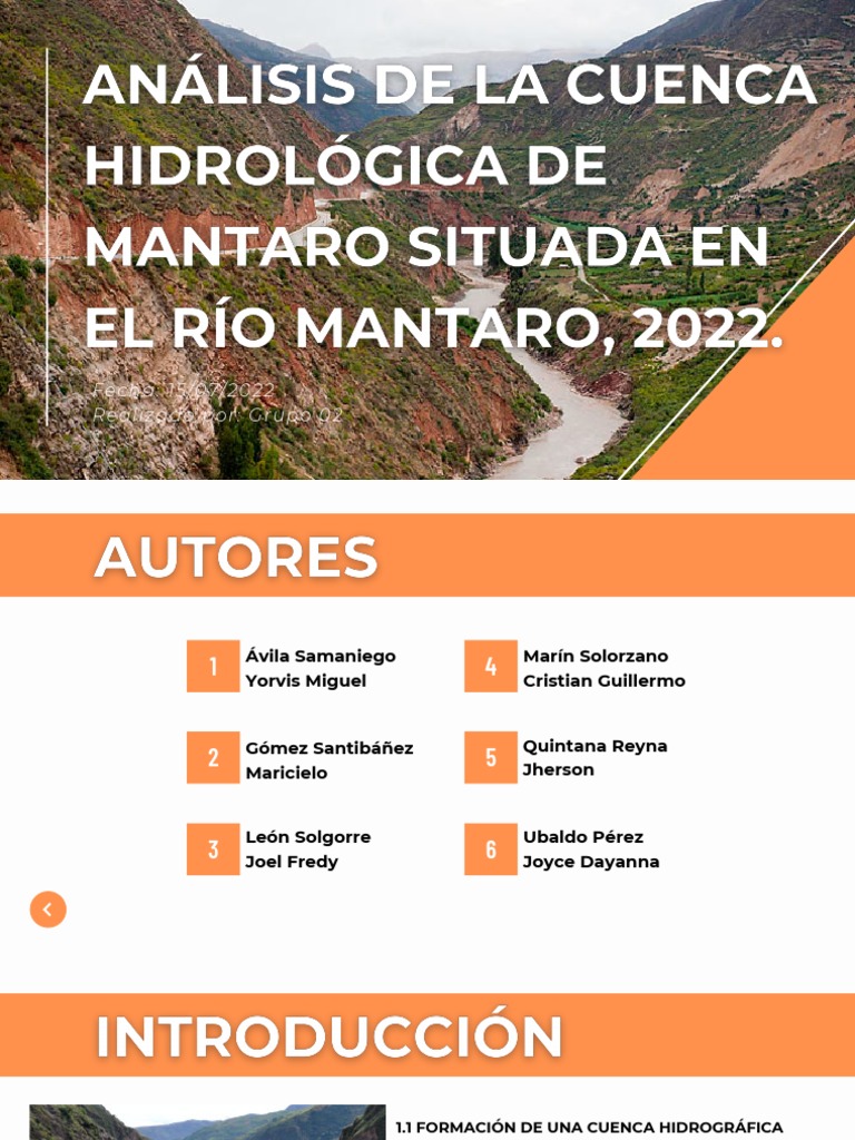 Analisis de La Cuenca Mantaro - Presentacion | PDF | Cuenca de drenaje | Río