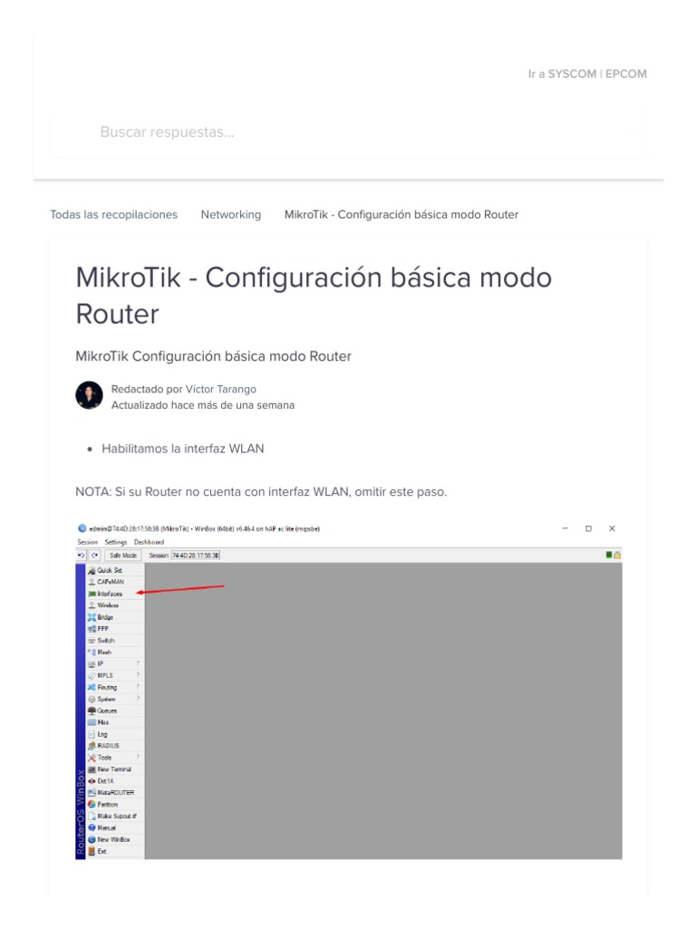 MikroTik - Configuración Básica Modo Router - Base de Conocimiento ...