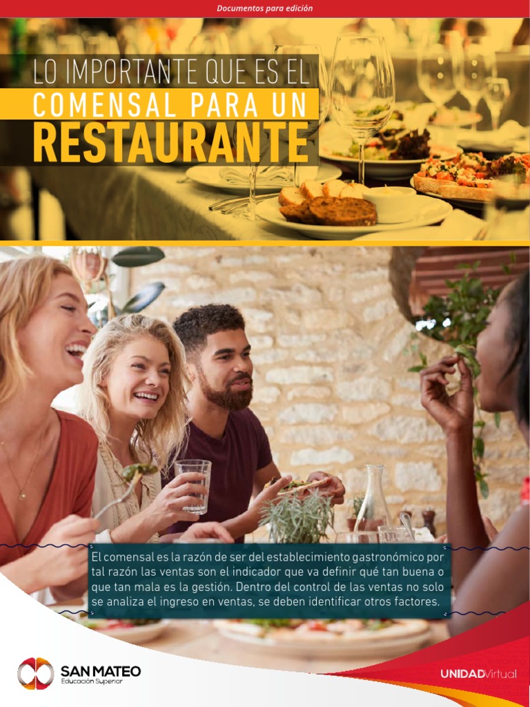 Importancia del Comensal en Restaurantes | PDF | Moodle | Blog