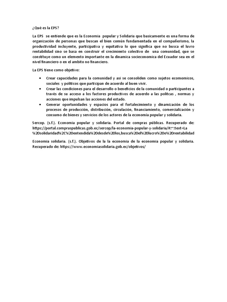 Qué Es La EPS | PDF