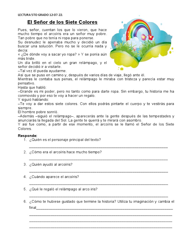 Lectura 5to Grado 12-07-22 | PDF