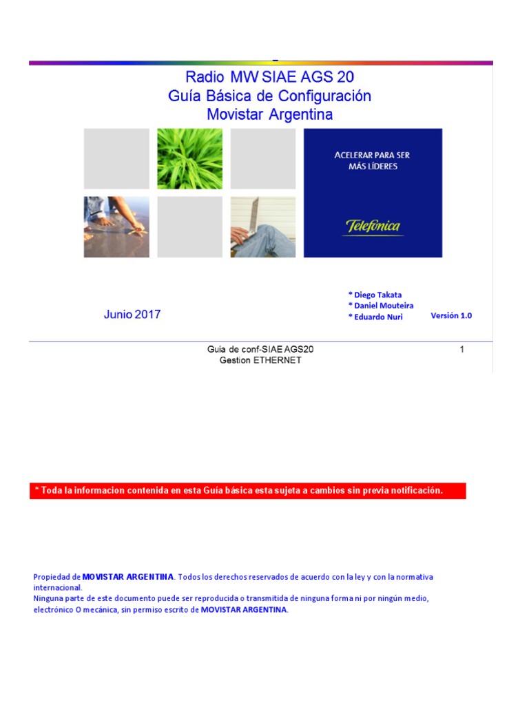 Radio-SIAE-AGS20-guia basica | PDF | Dirección IP | Telecomunicaciones