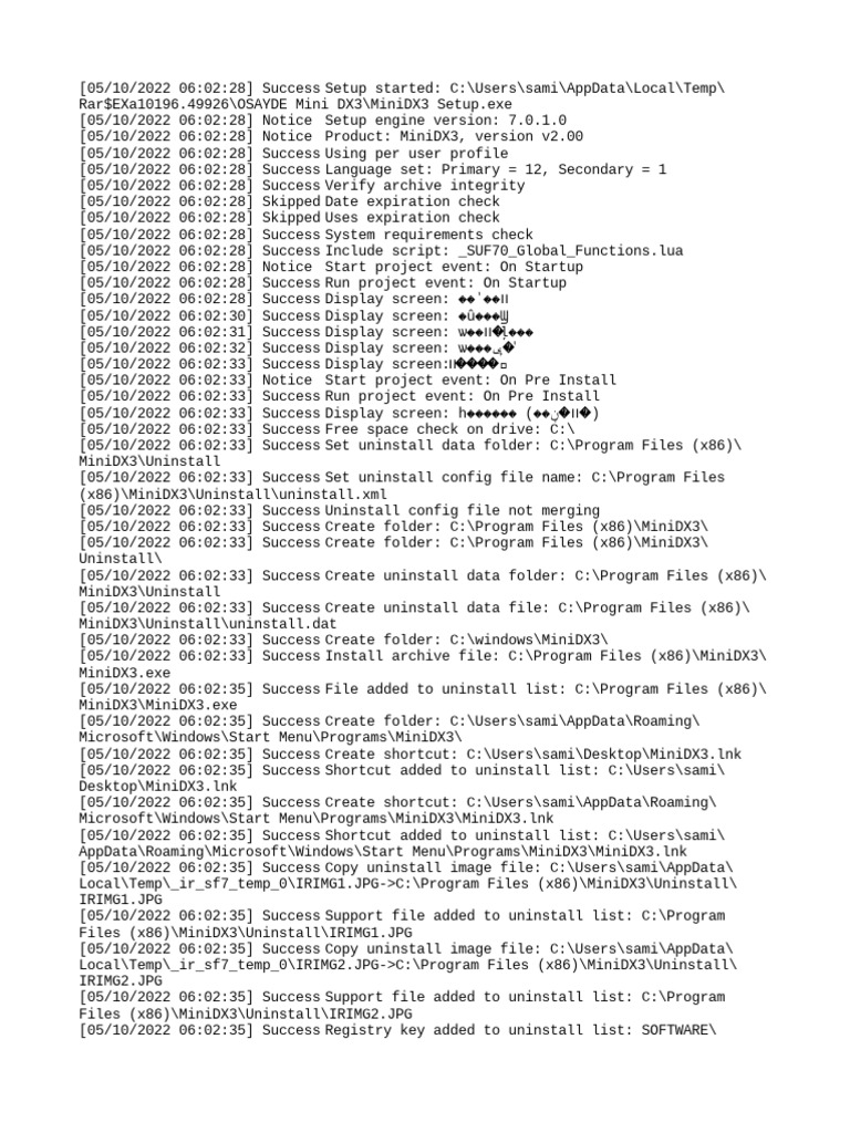 MiniDX3 Setup Log | PDF | Software Development | Computing Platforms