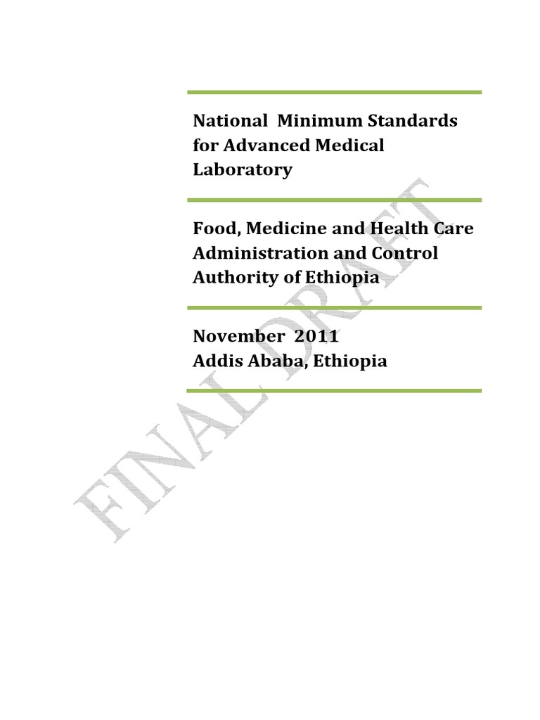 Ethiopian Medical Lab Standards | PDF | License | Health Care