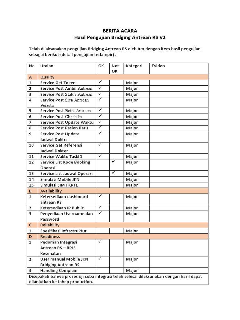 5 Lampiran - Form UAT Bridging Antrol V2 | PDF