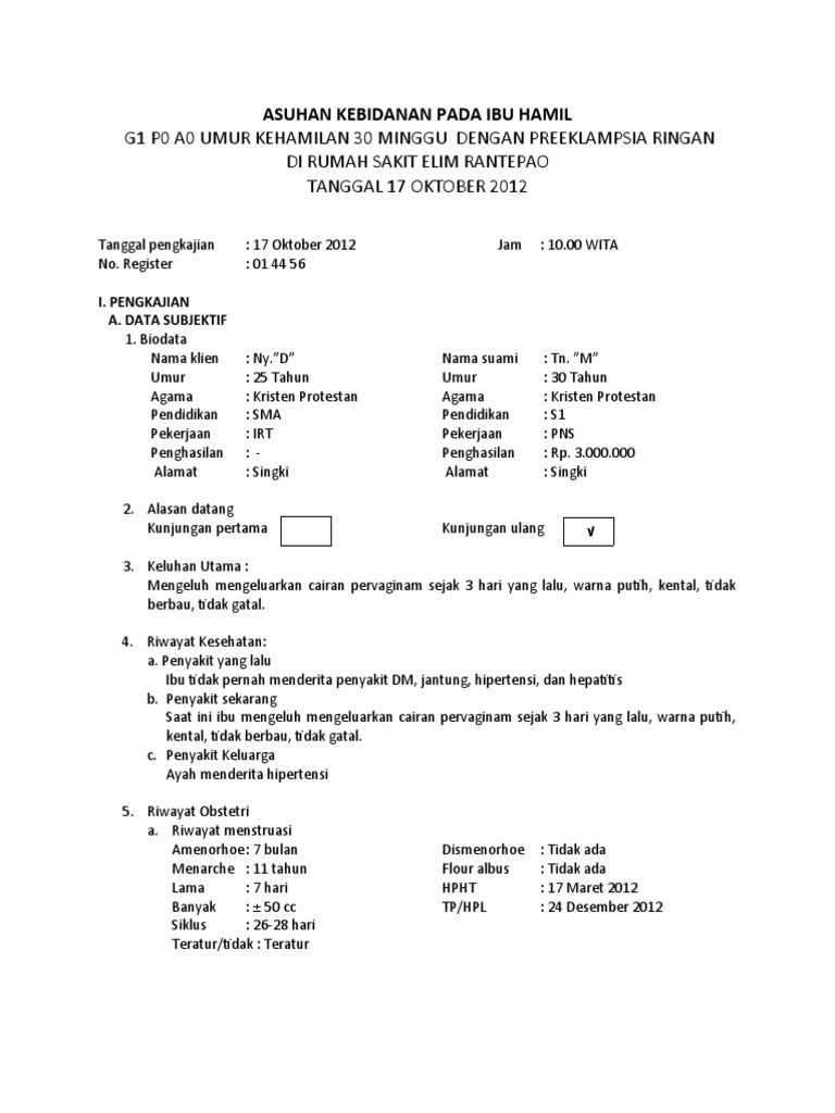 Contoh Askeb Anc | PDF