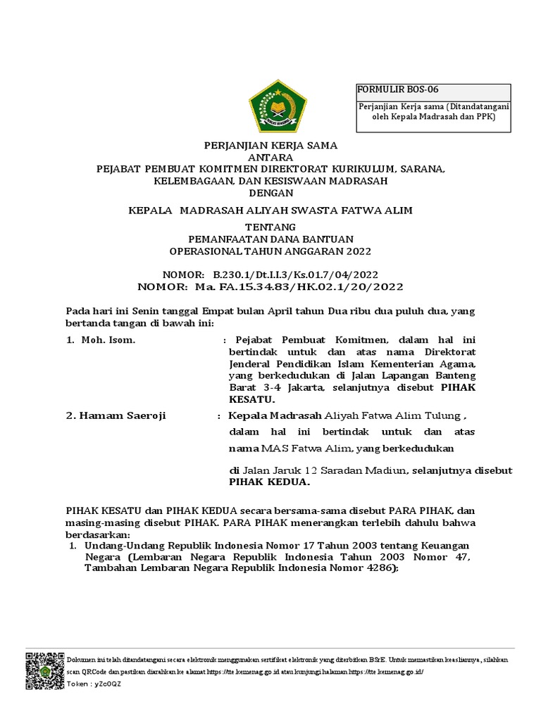 PKS - PPK Dan Madrasah | PDF