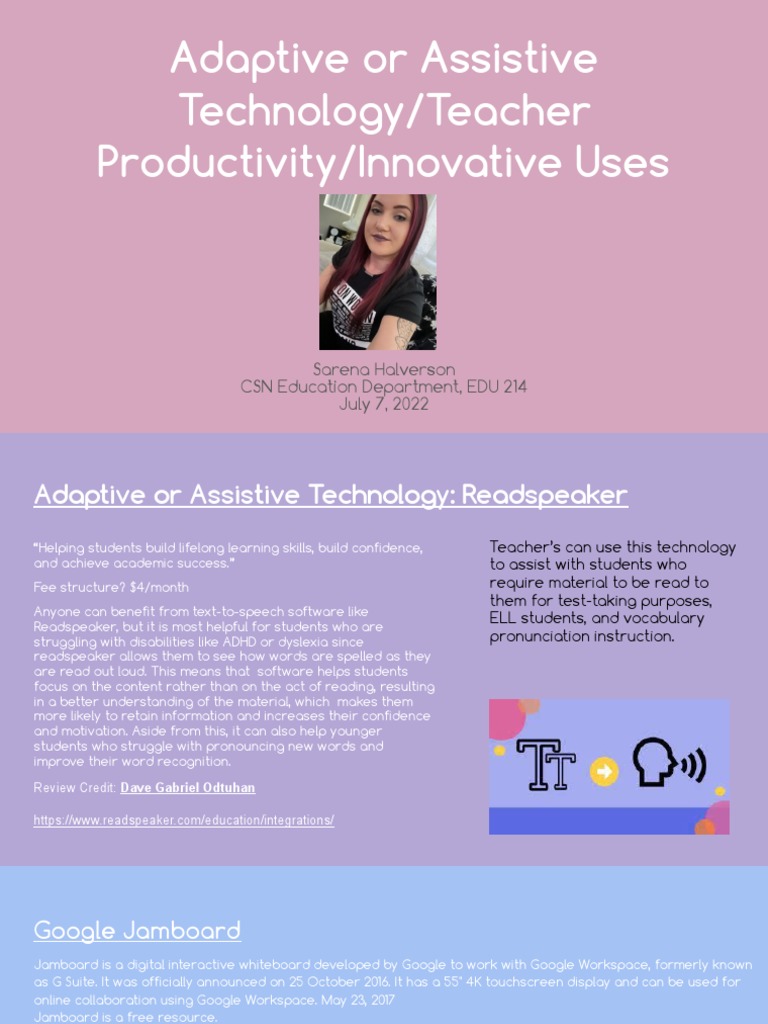 Edu 214 Teacher Productivity Slideshow | PDF | Teachers | Computing