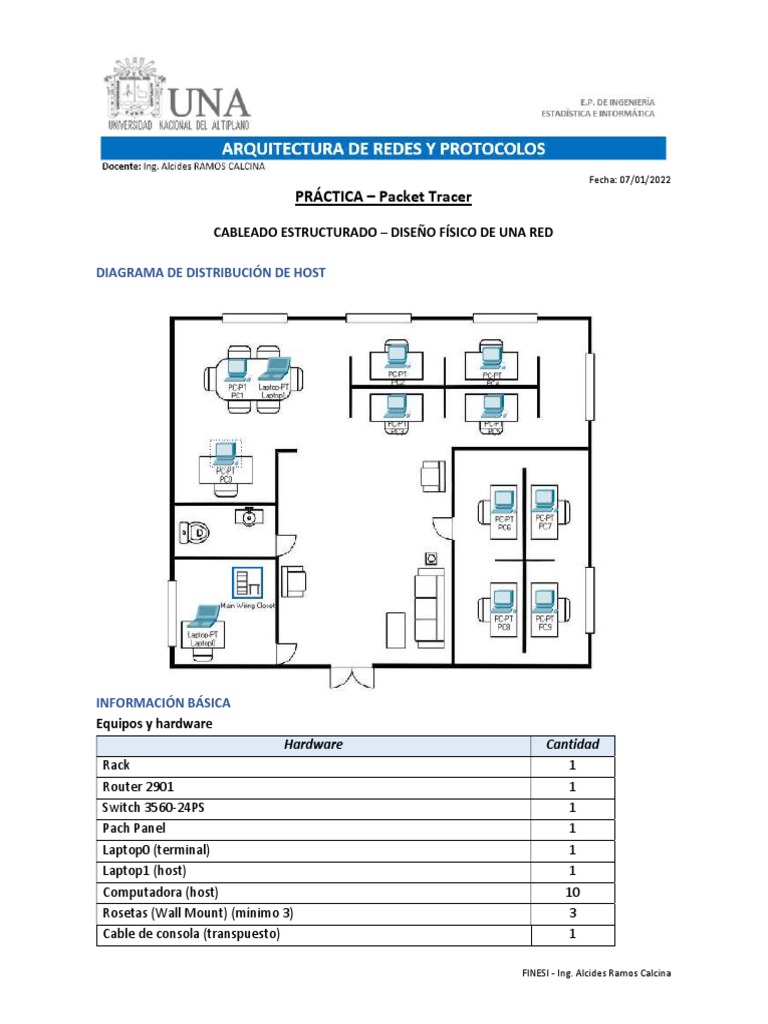 1ra PRACTICA-Packet - Tracer | PDF