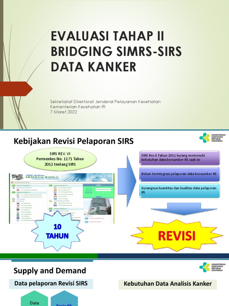 Evaluasi 2 Briding SIMRS-SIRS Data Kanker | PDF