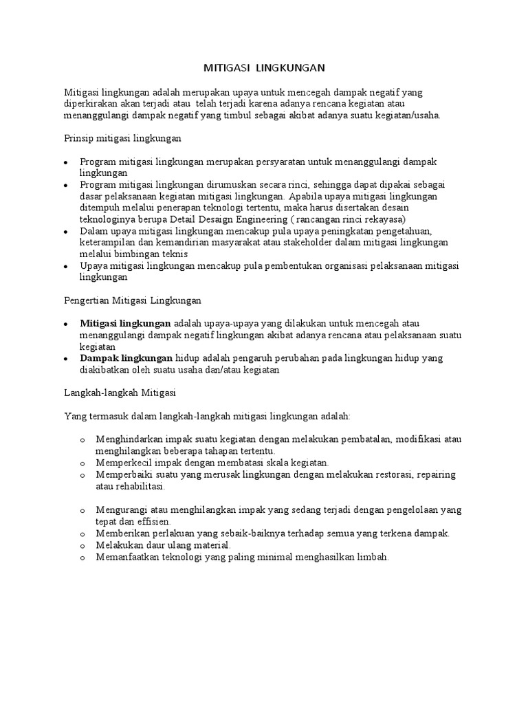 Mitigasi | PDF