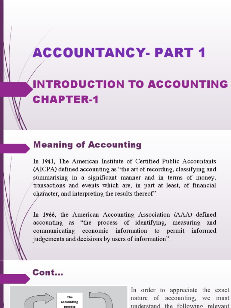 1st PU - Accounts - Chap 1 | PDF | Accounting | Information