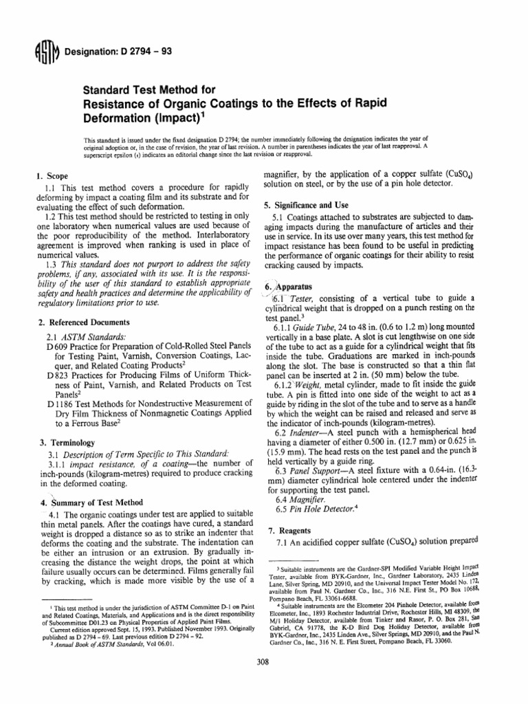 Astm D2794 | PDF
