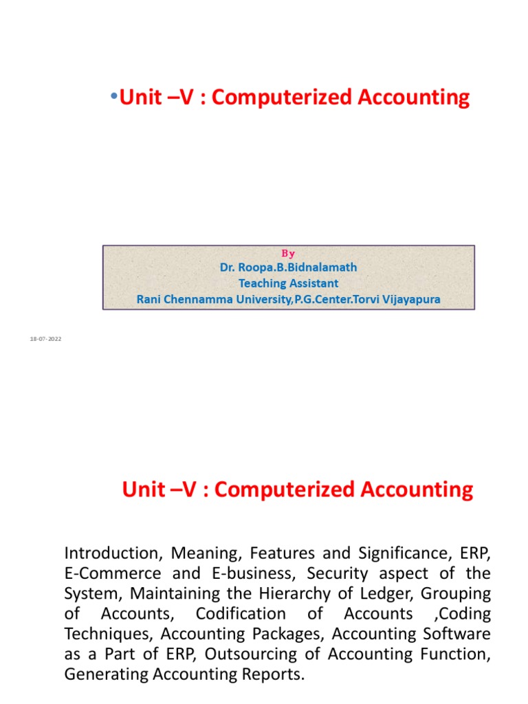 Overview Of Computerized Accounting Pdf Debits And Credits Expense