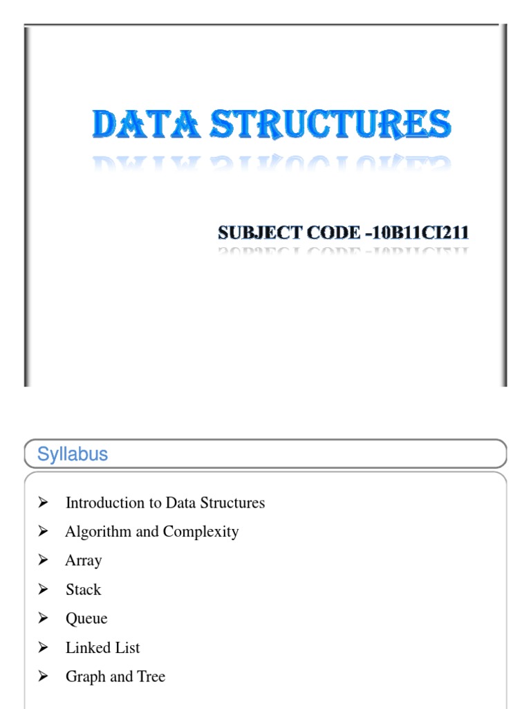 Introduction To Data Structures | PDF | Time Complexity | Data Structure