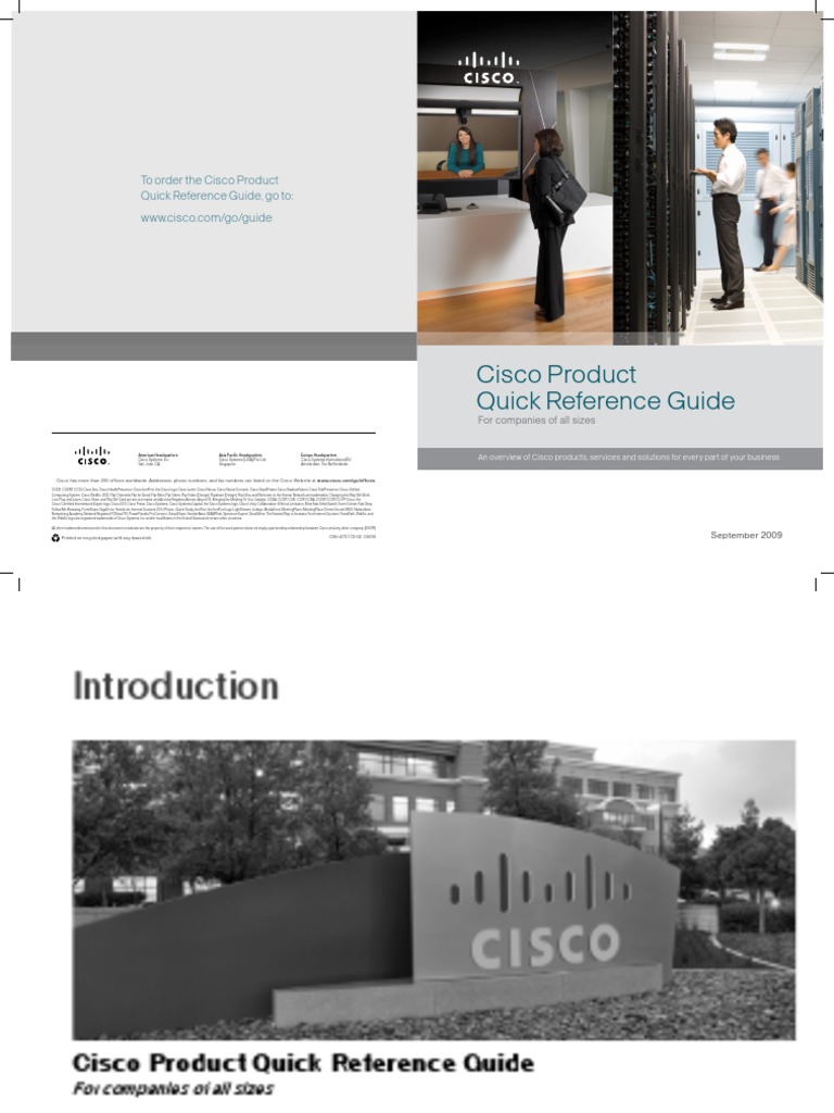 Cisco Product Quick Reference Guide September 2009 | PDF | Cisco ...