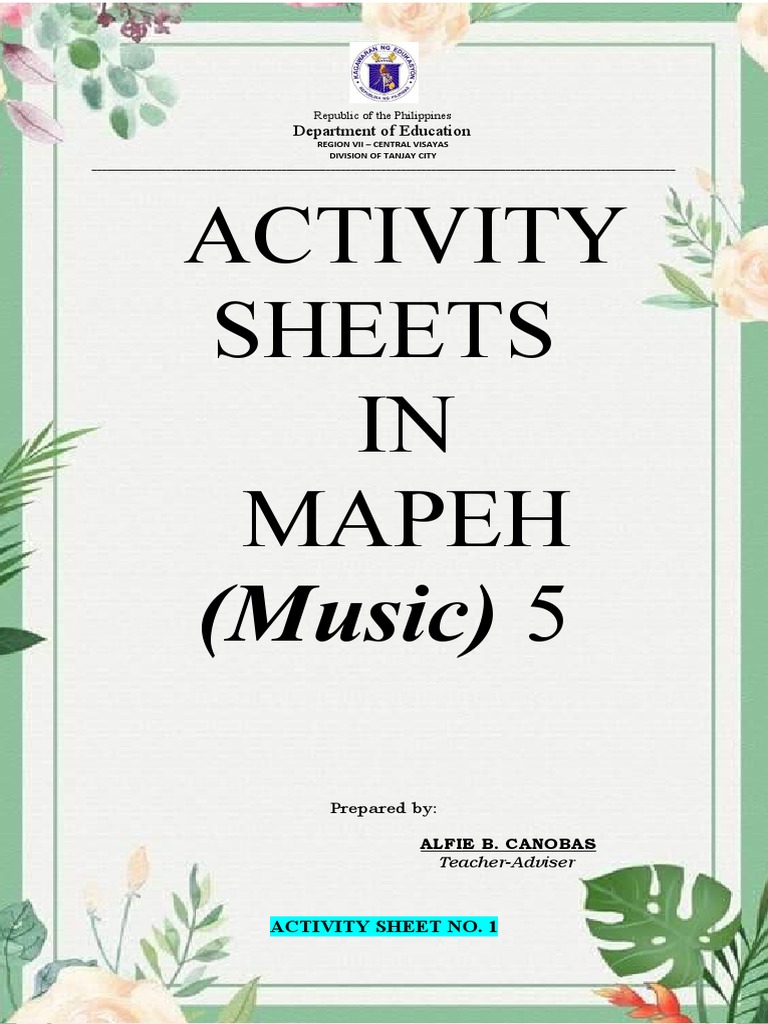 Activity Sheet in Mapeh 5 | PDF