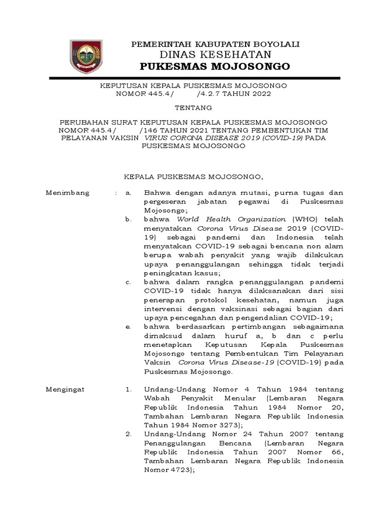 SK Tim Vaksinator - 2022 | PDF